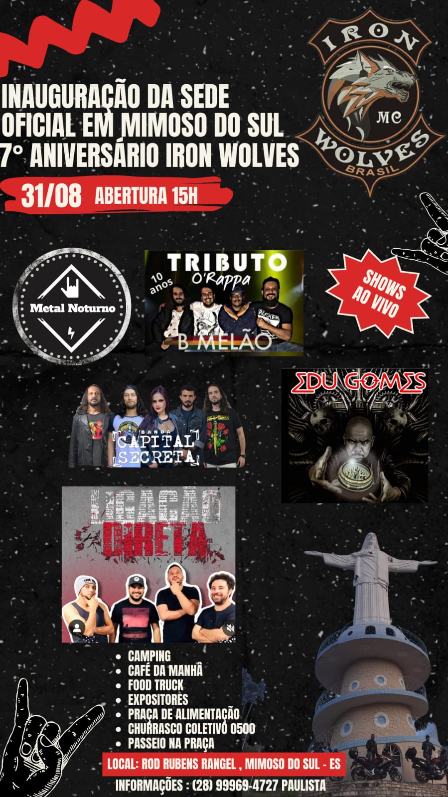 Aniversário MC Iron Wolves + inauguração da Sede oficial - Mimoso do ...