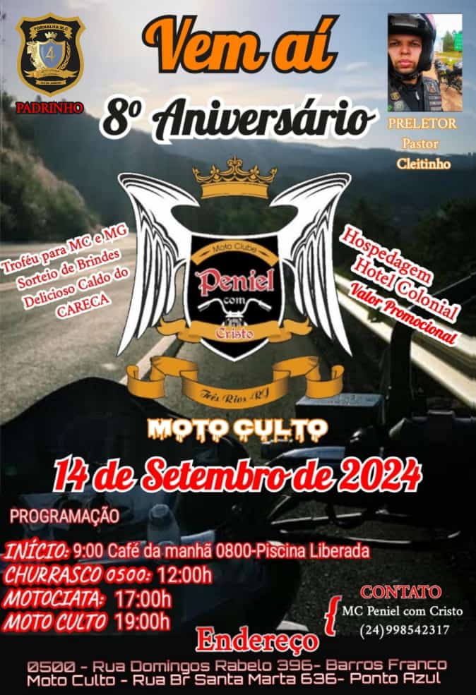 8° Aniversário Peniel com Cristo MC - Três Rios - Jacaremoto